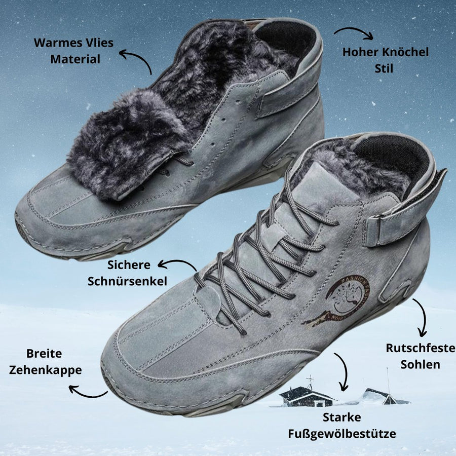 Wiecel™ - Wasserdichte Winter Barfußschuhe aus Leder